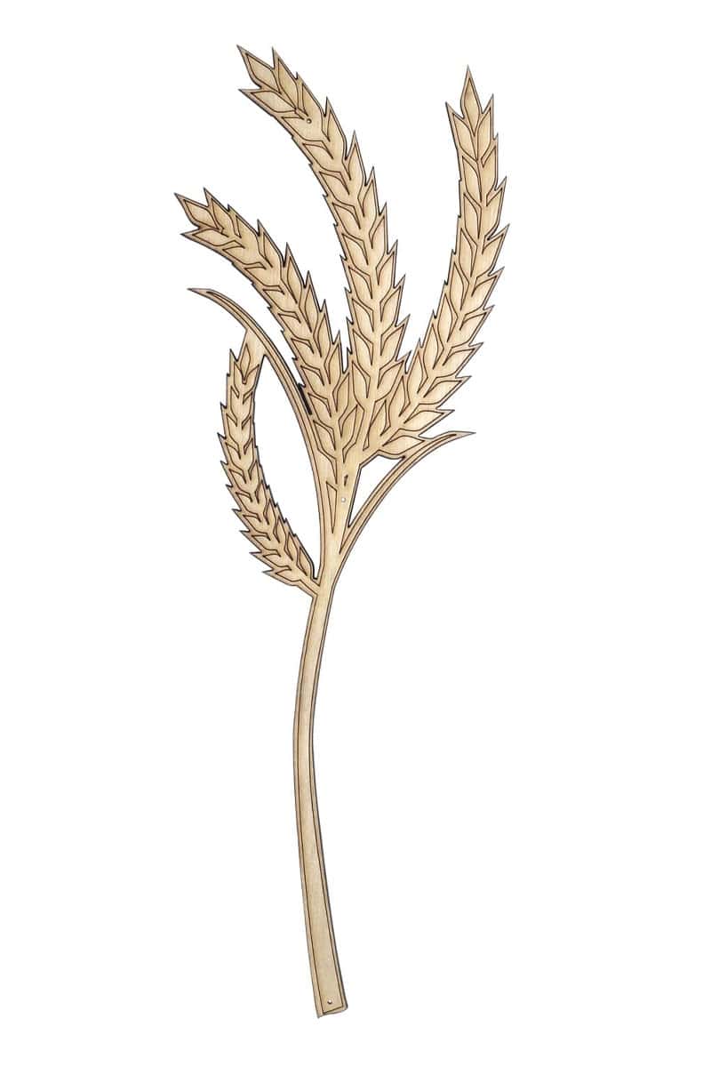 Emblème épi de blé en bois - 70€ - Pompes Funèbres LOIC